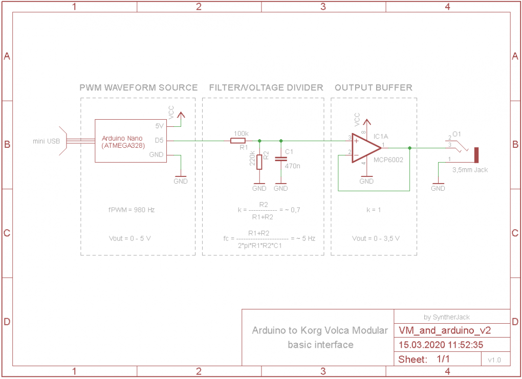 Korg Volca Modular and Arduino - SyntherJack DIY synth homepage